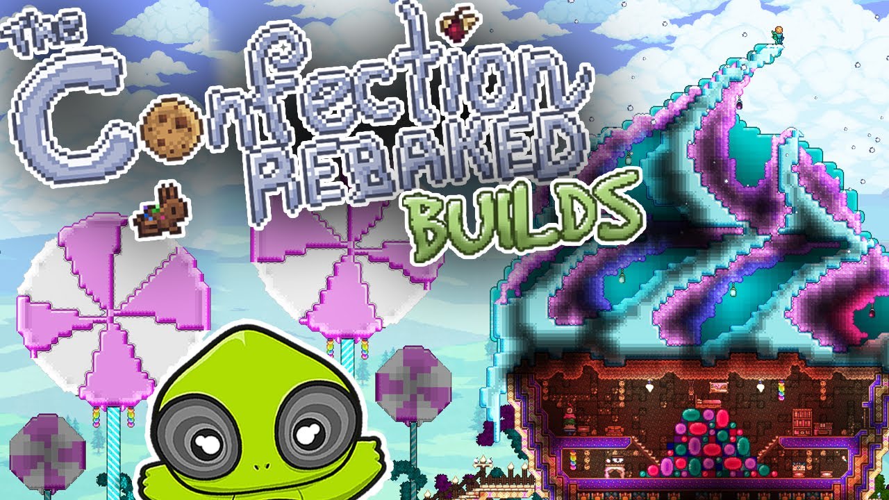 Confection Rebaked Builds | TerraCake NPC House | Terraria Tmod - YouTube