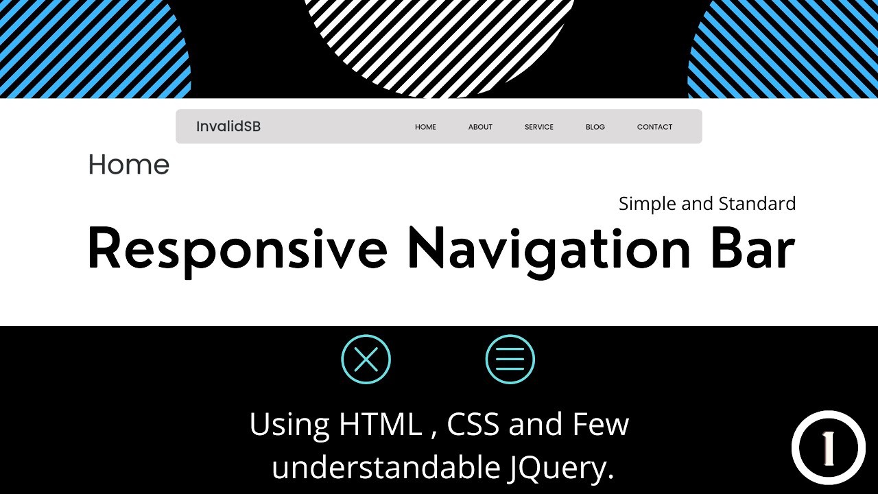 How to Create Standard Responsive Navigation Bar using HTML and CSS ...