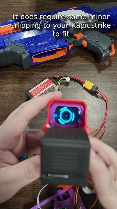 NERF Rapidstrike CS-18 Mod Kit w/ Smart HUD Holosight - YouTube