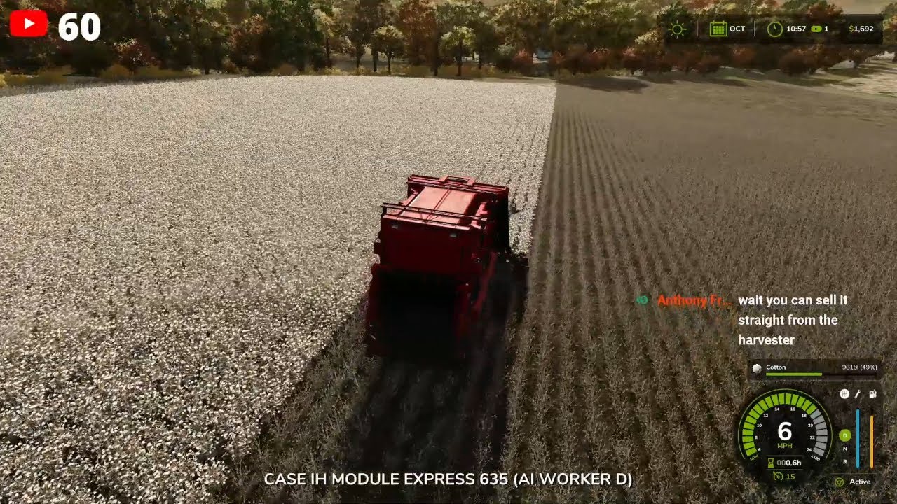 Day 20 - Big Cotton Harvest and Selling Silage in Farming Sim 25! - YouTube