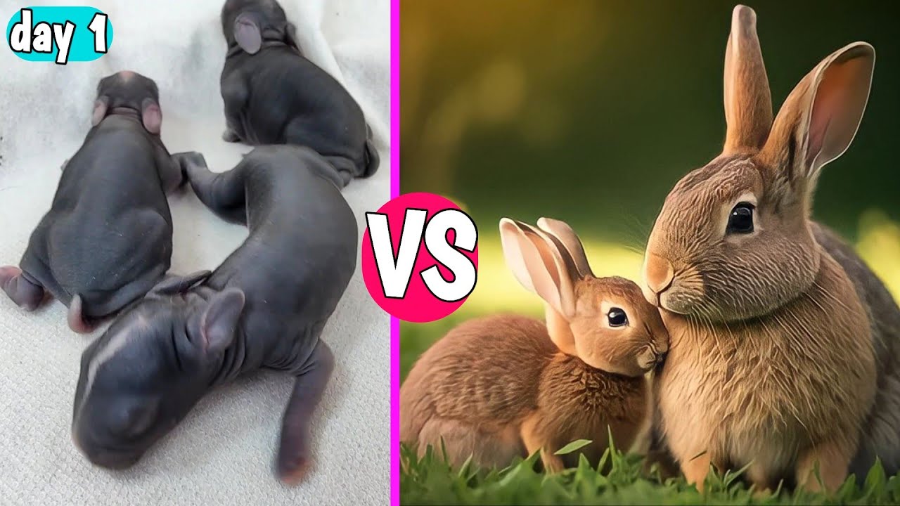 Amazing World Of Baby Animals | Baby Rabbits Grow Up #animals - YouTube