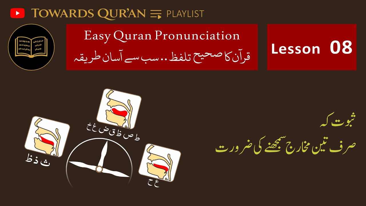 Easy Quran Pronunciation Lesson 8 | Proof that Only 3 Points of ...