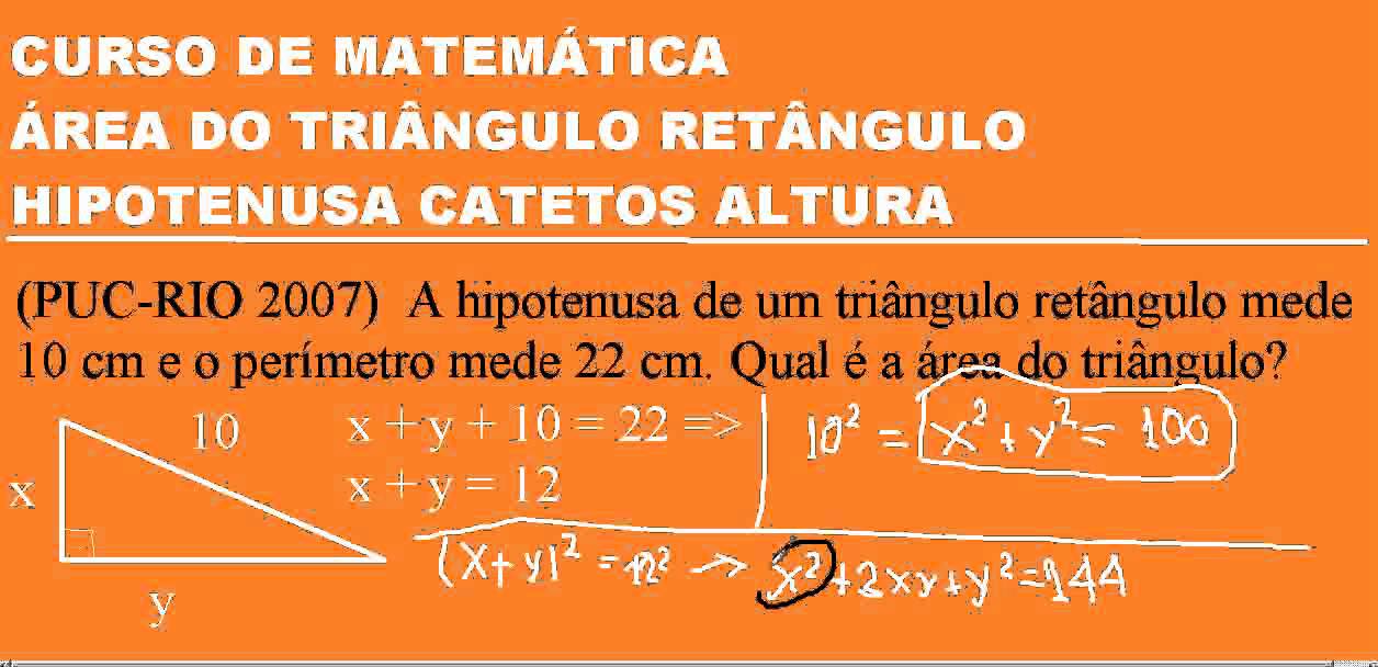 Área do triângulo retângulo - YouTube