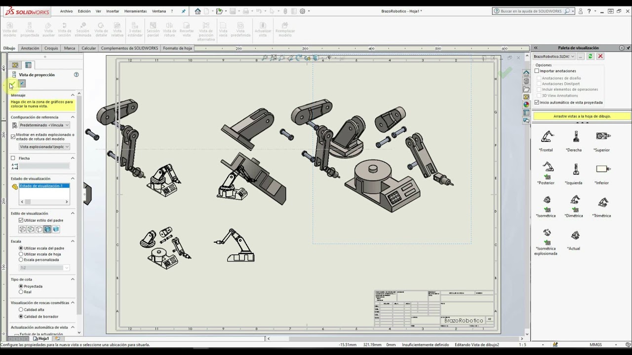 Crear dibujo con "vista explosionada" en SOLIDWORKS - YouTube