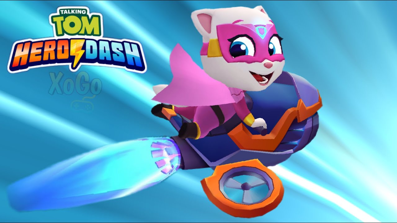 TALKING ANGELA Fast Run! Superpowered Gadget Jet Bike | Talking Tom ...