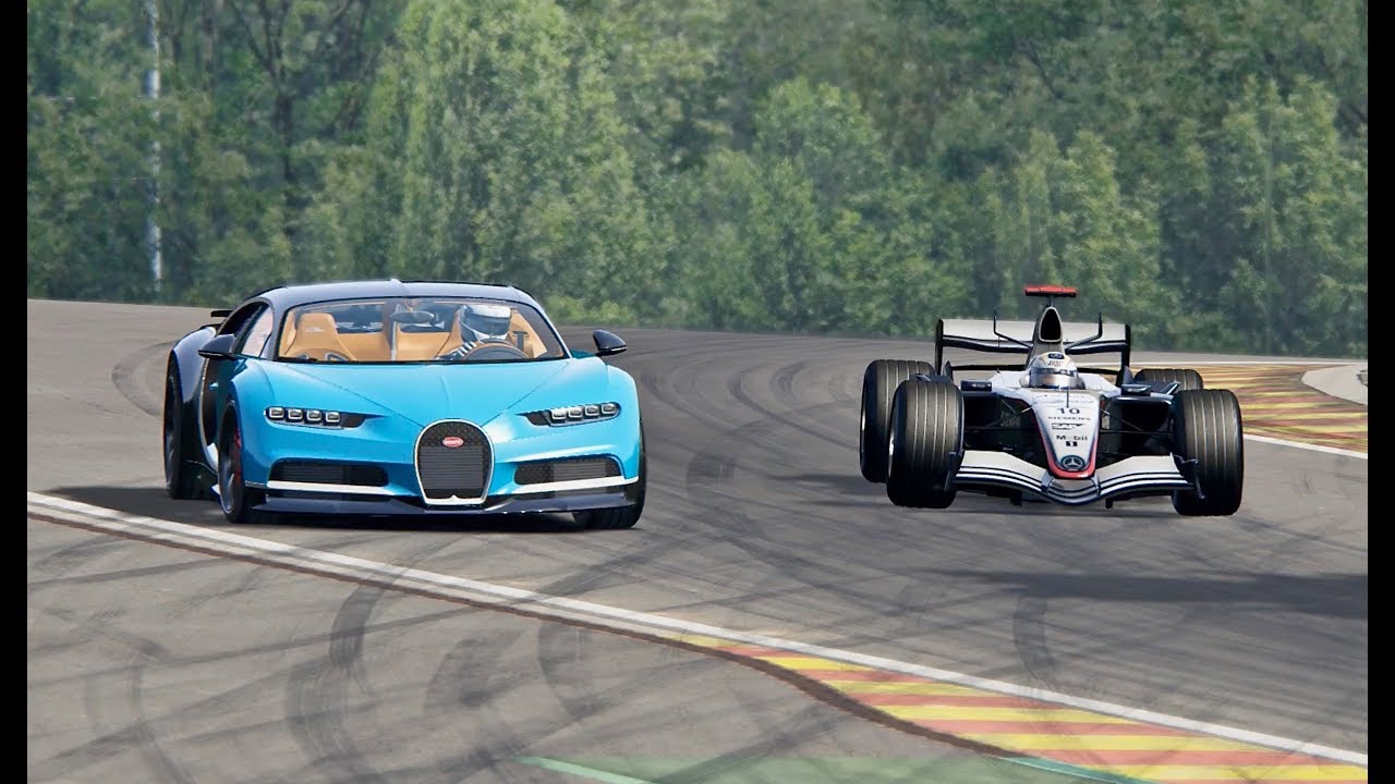 Bugatti Chiron vs McLaren F1 2005 - Spa - YouTube