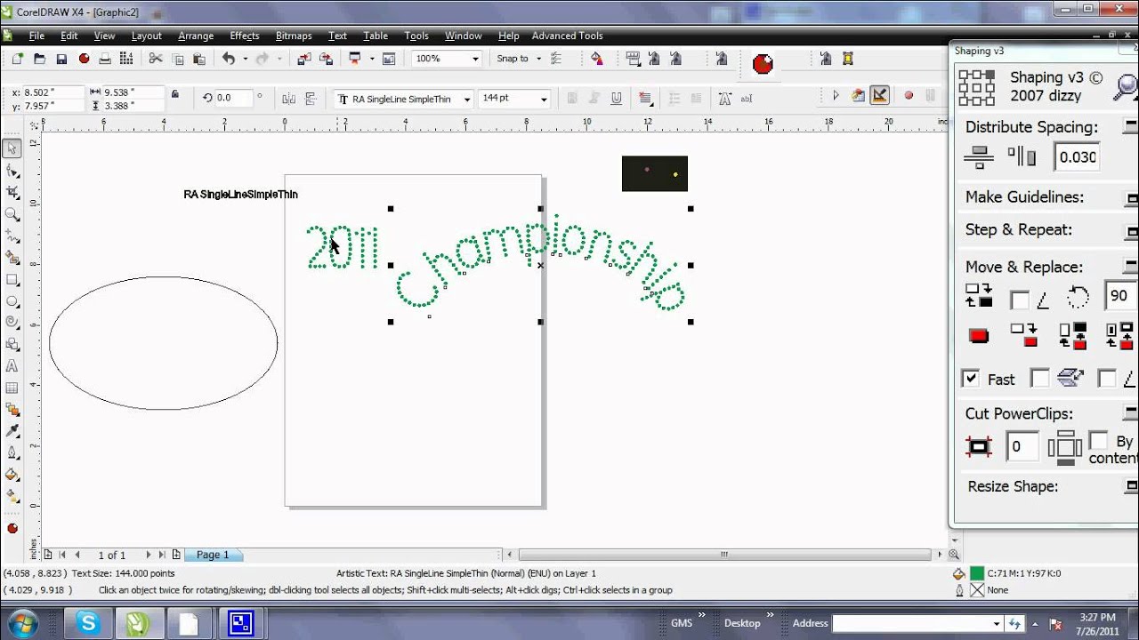 RA Fit Text To Object CorelDraw - YouTube