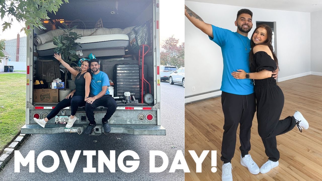 IT'S MOVING DAY!!! crying, unpacking, family & friends reactions 🏠 - YouTube