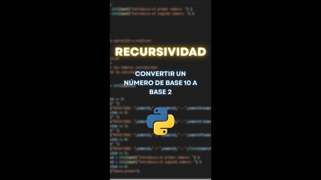 Convertir un número de base 10 a base 2 con recursividad - YouTube