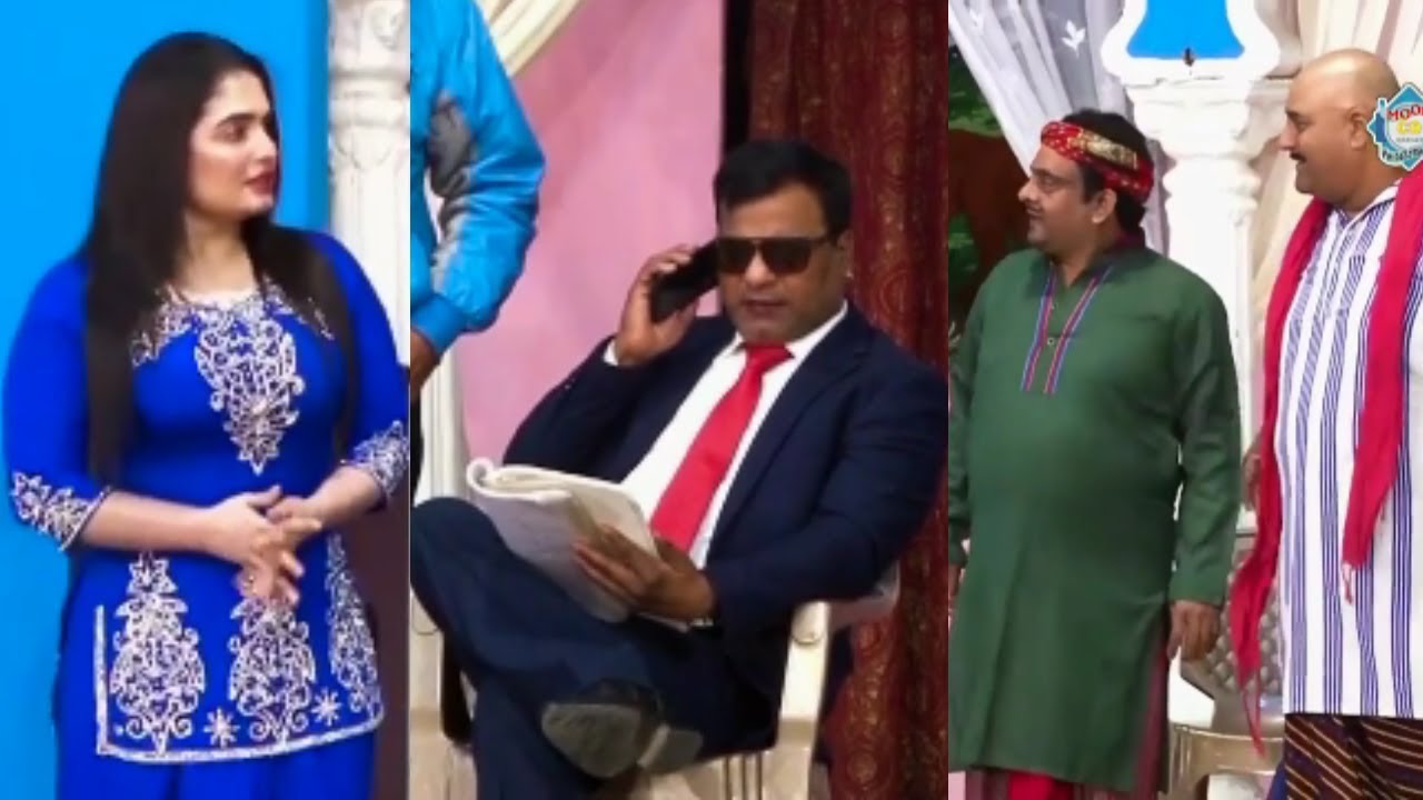 Gulfam and Tahir Anjum with Maryam Khan Stage Drama Filmi Chakkar ...