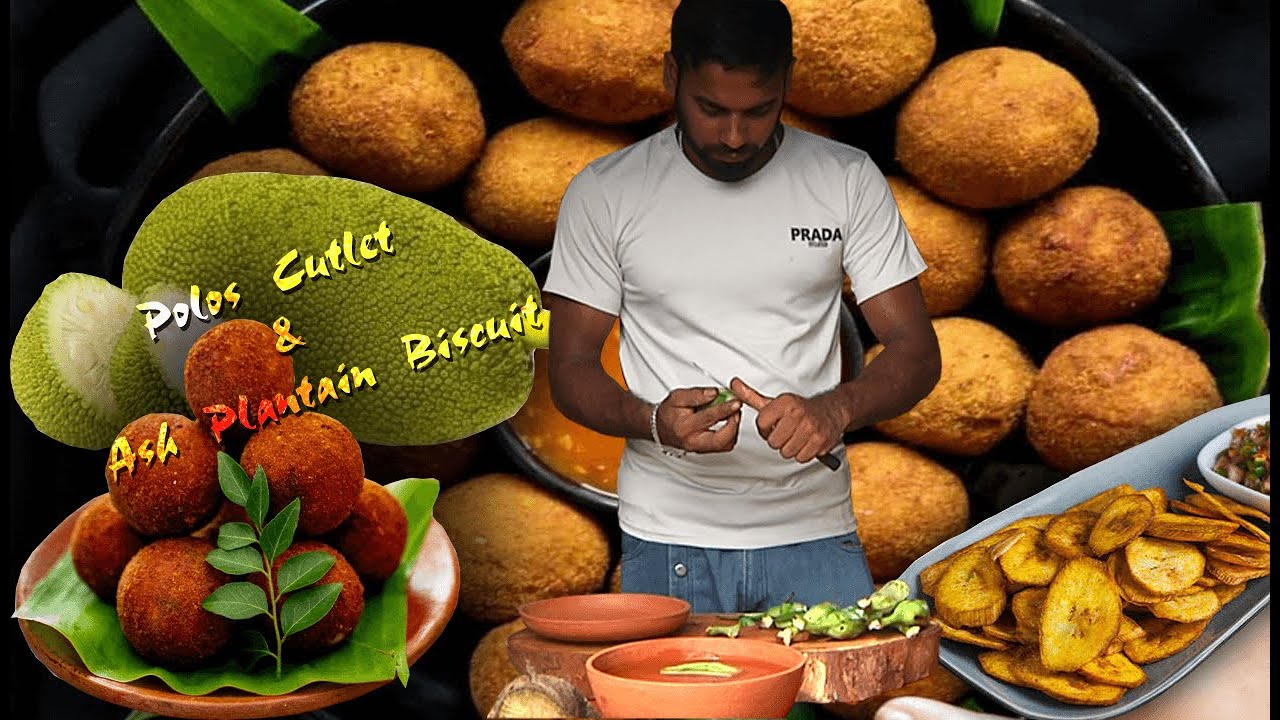 Young jackfruit cutlet, ash plantain chips with Tomato sauce - YouTube