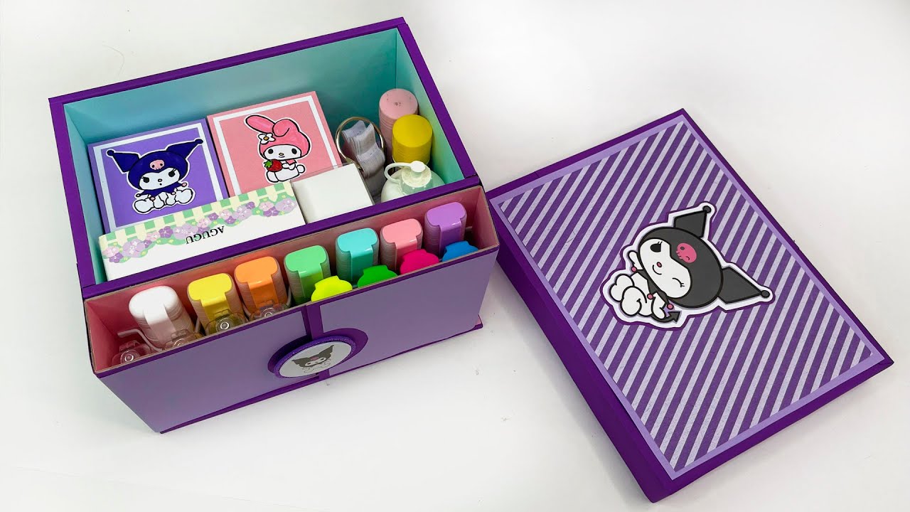 Amazing ideas from cardboard // How to make a Kuromi transformer box ...