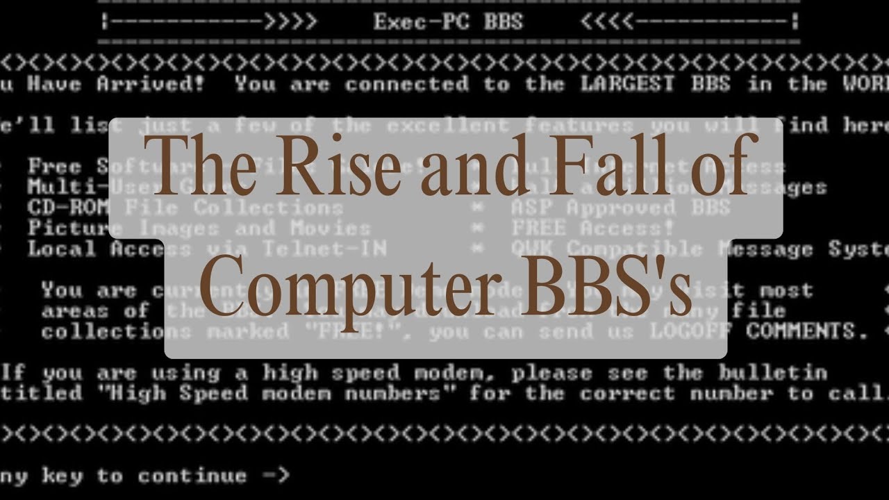 The Rise and Fall of Computer BBS's - YouTube