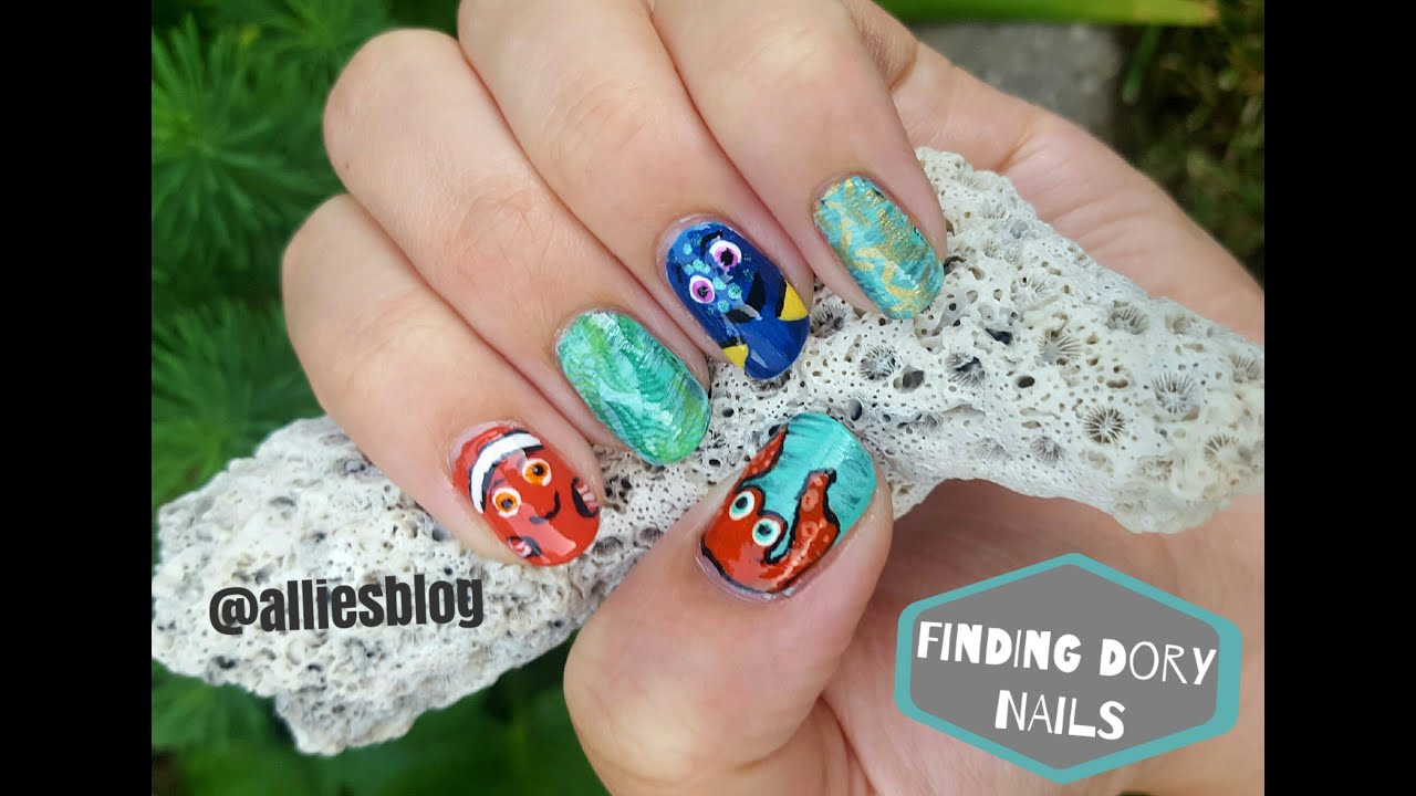 Manicure Monday #32 | Disney Nail art collaboration | Finding Dory ...