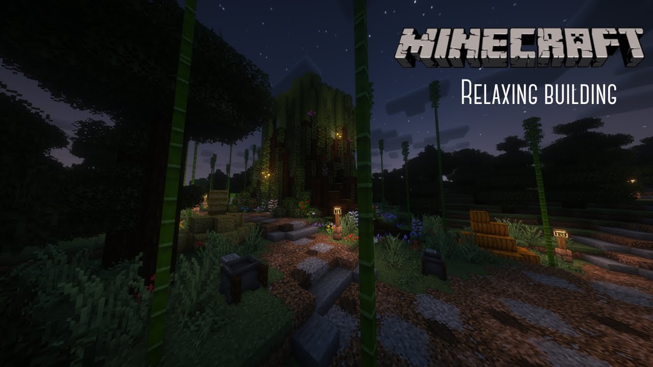 Minecraft Relaxing Building- Broken Tree - (No Commentary) 1.19 - YouTube