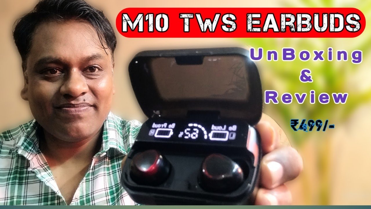 M10 True Wireless Stereo Earbuds Review & Unboxing / Earbuds with LED ...