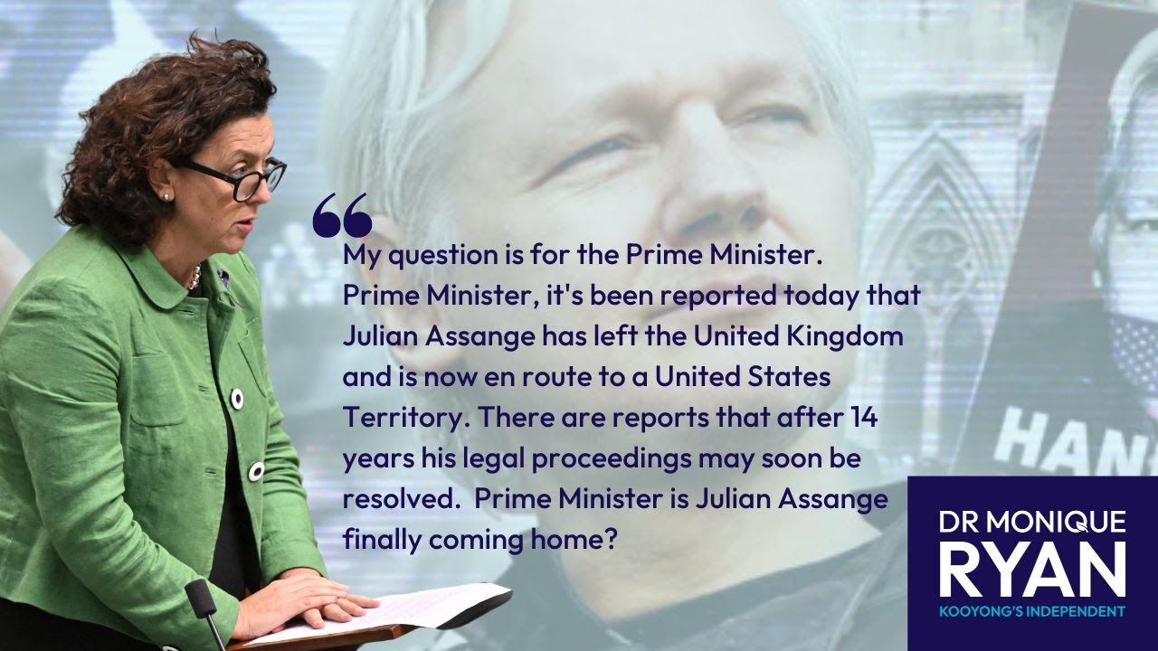 Monique Ryan MP, Question to the PM - Julian Assange - YouTube