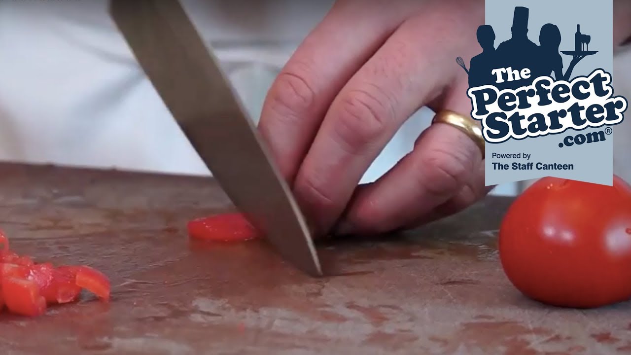 How to cut tomato concasse - YouTube