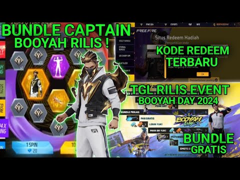 BOCORAN FF !! EVENT TERBARU 2024 BUNDLE CAPTAIN BOOYAH RILIS! KODE ...