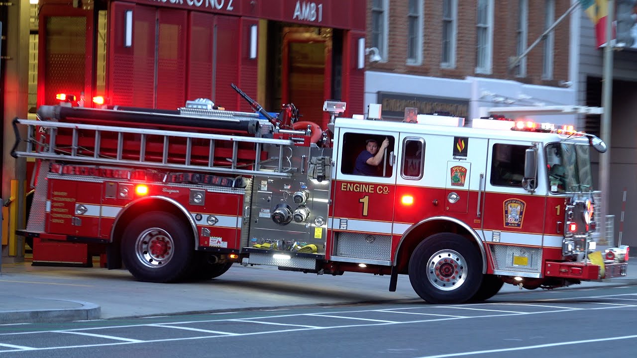 DCFD Engine 1 & Truck 2 Responding - YouTube