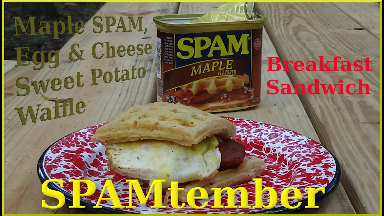 SPAMtember__Maple SPAM, Egg & Cheese, Waffle Sandwich - YouTube