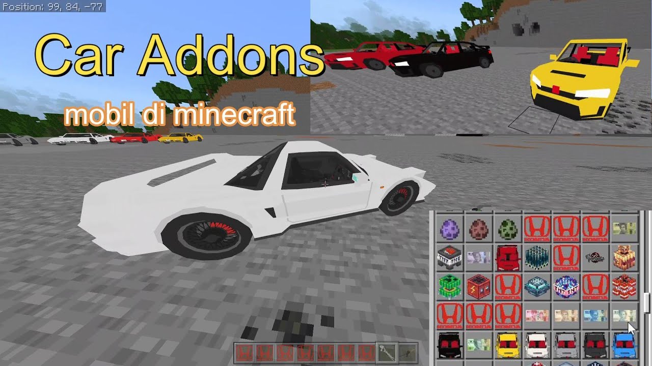 mod mobil di Minecraft (car addon) - YouTube