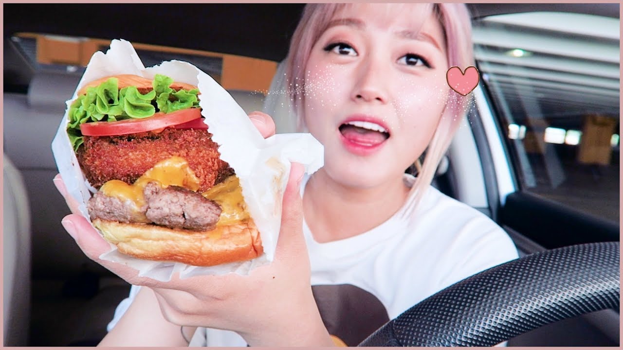 CAR MUKBANG#3 - Shake~shake~ Shake Shack Mukbang + mini haul | KEEMI ...