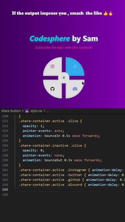 Power of CSS 🔥| Next-Level Share Button Animation You Won’t Believe Exists! #webdevelopment # ...