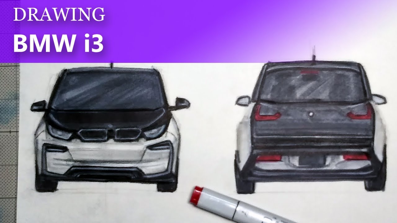 BMW i3 | Drawing: Rear View - YouTube