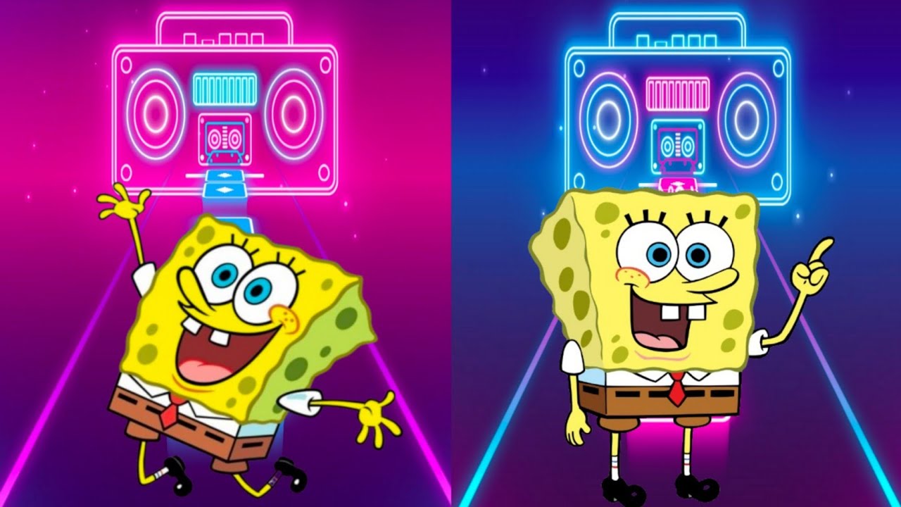 SpongeBob Multiple Colours Race With Funniest Song [2 Rolls] | Snow ...