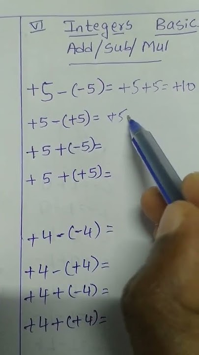 6th maths basics|integers|Add/sub/mul-1📱6303659262 - YouTube