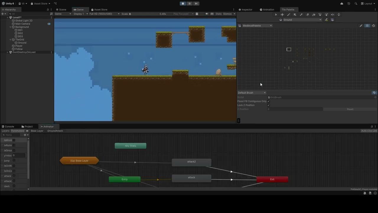 DEVLOG-2025-01-17- Tilerule, attack, jump, dash - YouTube