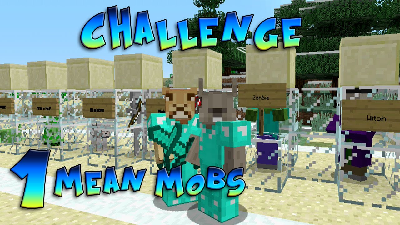 Minecraft Xbox - Challenge Mean Mobs - Fred and Bob! [1] - YouTube