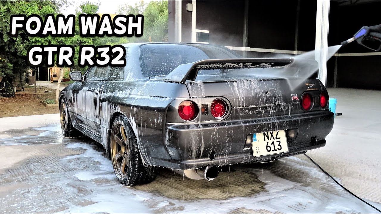 Nissan Skyline GTR R32 Deep Clean Foam Wash - Exterior Detail - ASMR ...