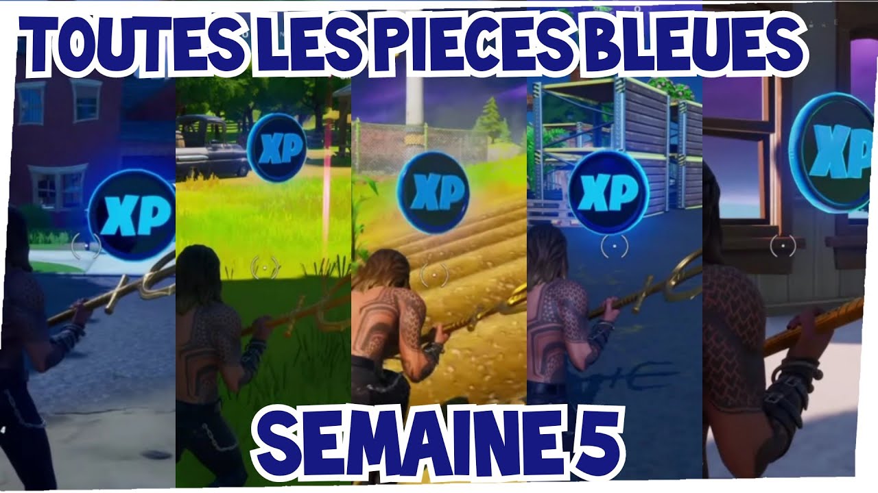 Toutes les pièces d'xp bleu SEMAINE 5 SAISON 3 / ALL BLUE XP COINS ...