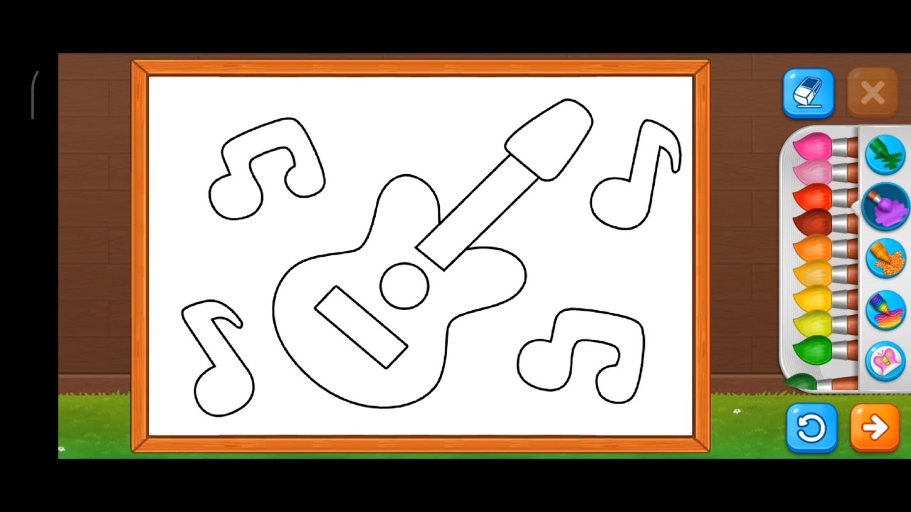 Draw and coloring THE GUITARS HERO Funny - YouTube