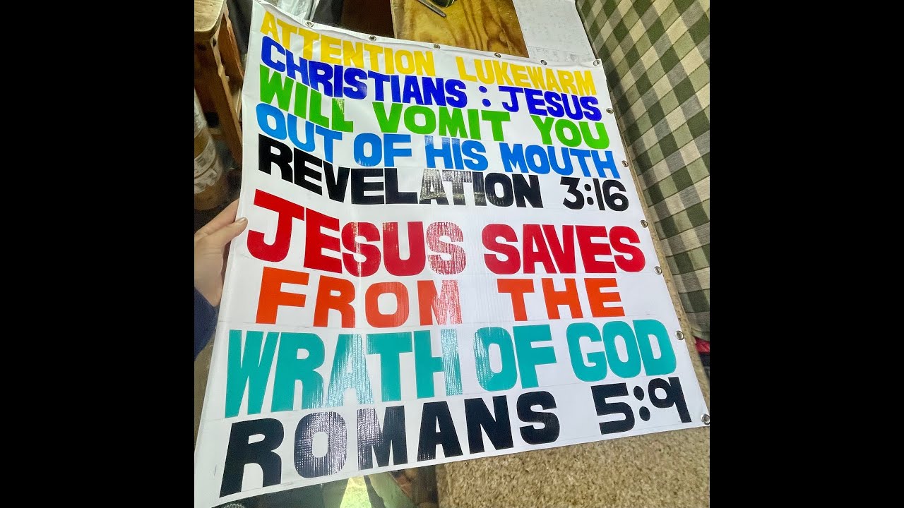 DIY Street Preaching Banner Vinyl Start to Finish - YouTube