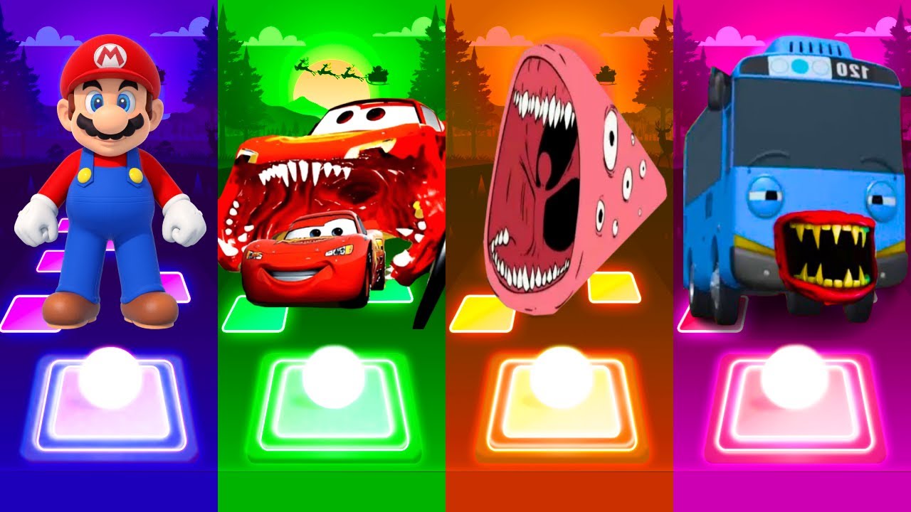 Super Mario Vs Lightning Mcqueen Eater Vs Train Eater Vs Tayo The ...