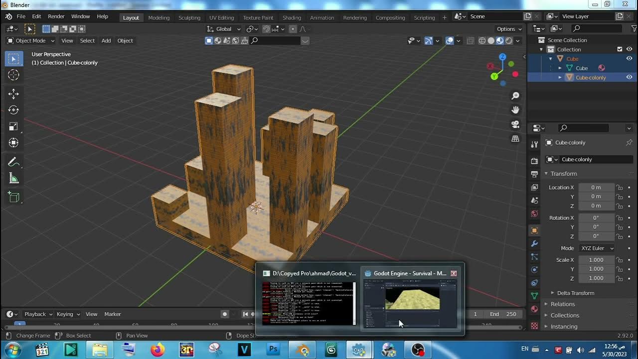 Exporting [collision shapes] with objects from (Blender) into (Godot) - YouTube