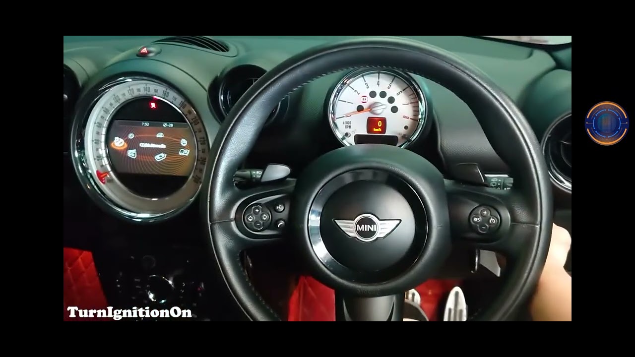 mini Cooper start up 3 ignition on channel turn ignition on - YouTube