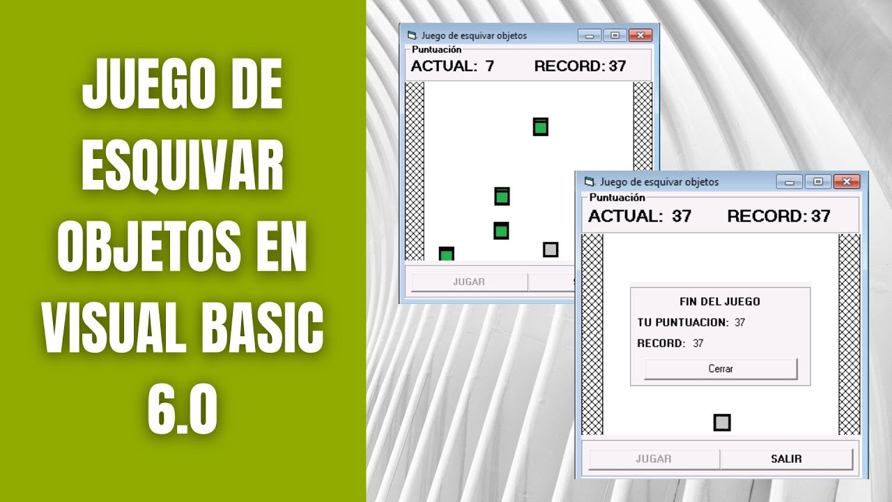JUEGO ESQUIVAR OBJETOS VISUAL BASIC 6.0 - YouTube