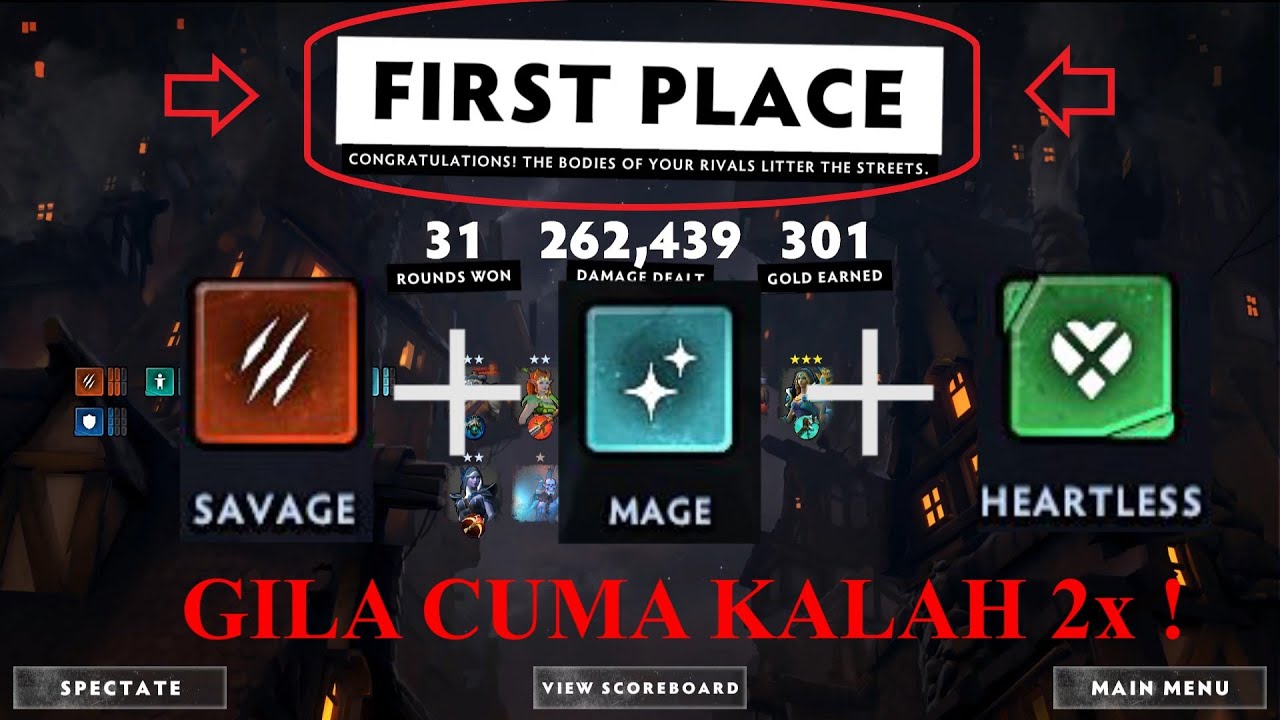 COMBO untuk pemula ! SAVAGE + MAGE + HEARTLESS - Dota Underlords ...