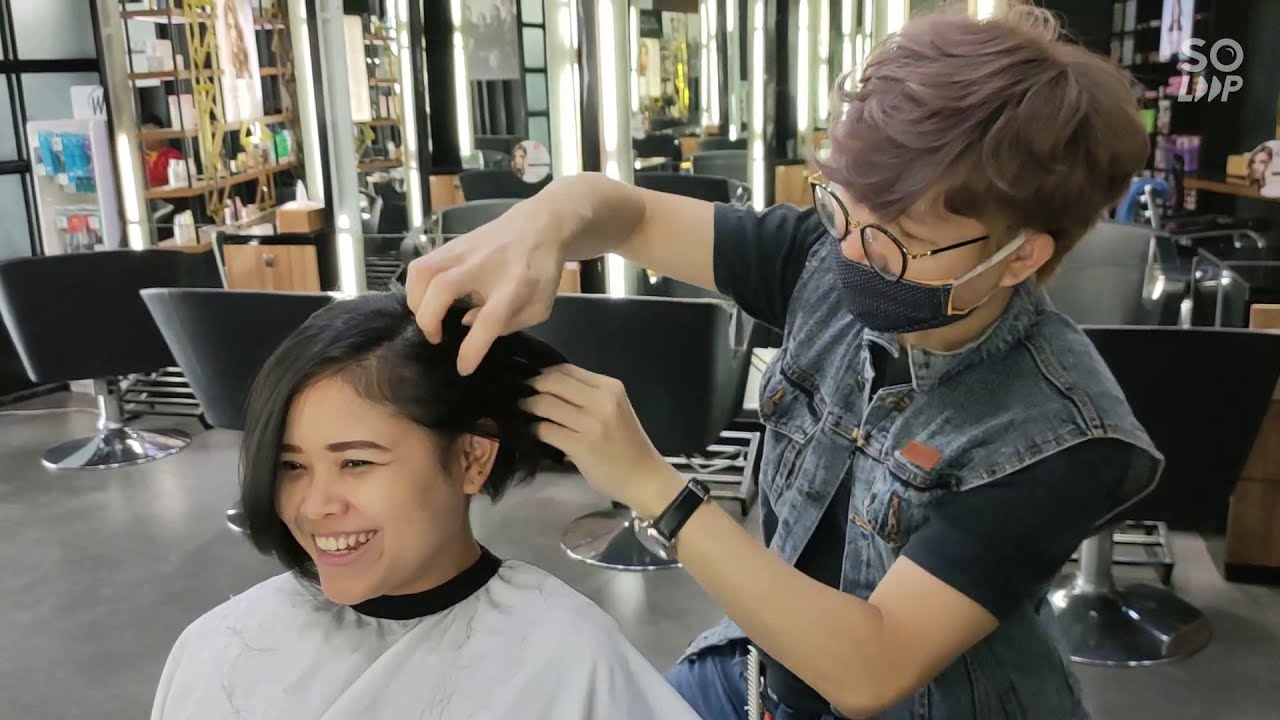 MENDADAK BERUBAH CANTIK DENGAN GUNTINGAN RAMBUT PENDEK l SHORTHAIRCUT ...