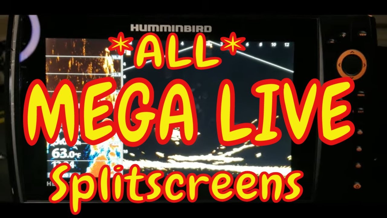 Humminbird Mega Live Splitscreens (Tutorial of ALL Mega Live VIEWS ...
