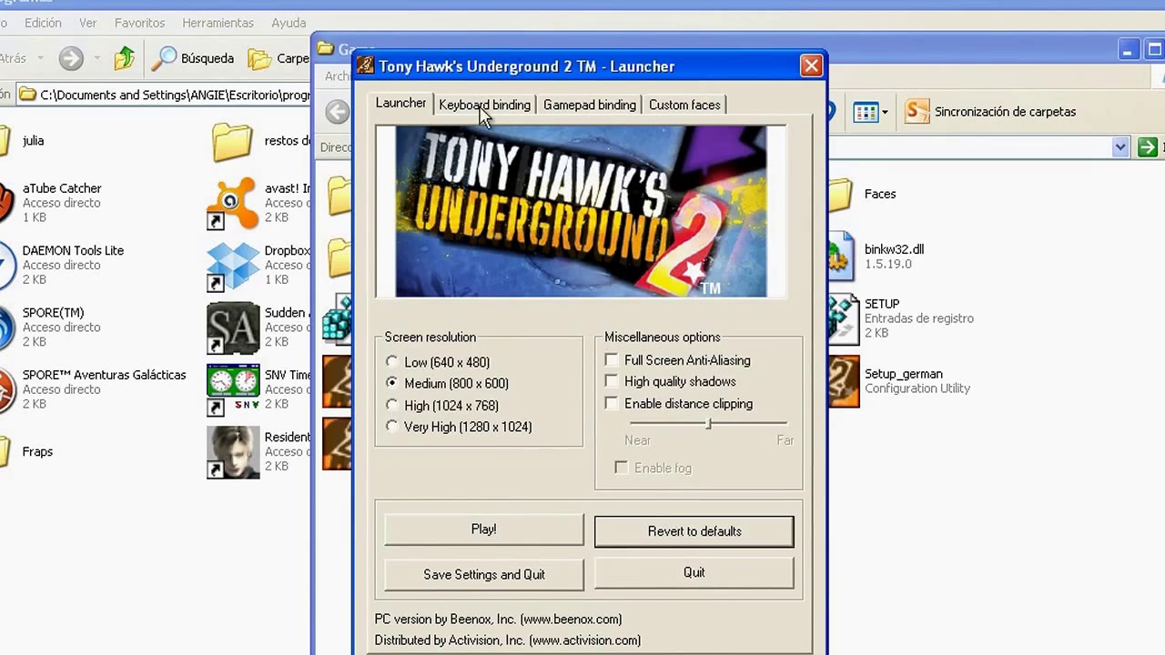 Configura Controles del THU2 (Tony Hawk's Undergroud 2) - YouTube