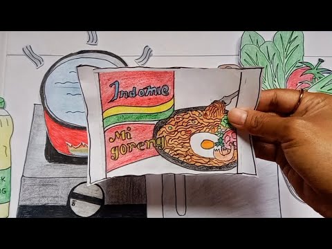 [👑Paper DIY👑] MEMASAK MIE GORENG 🍜 | mainan kertas | paper craft ...