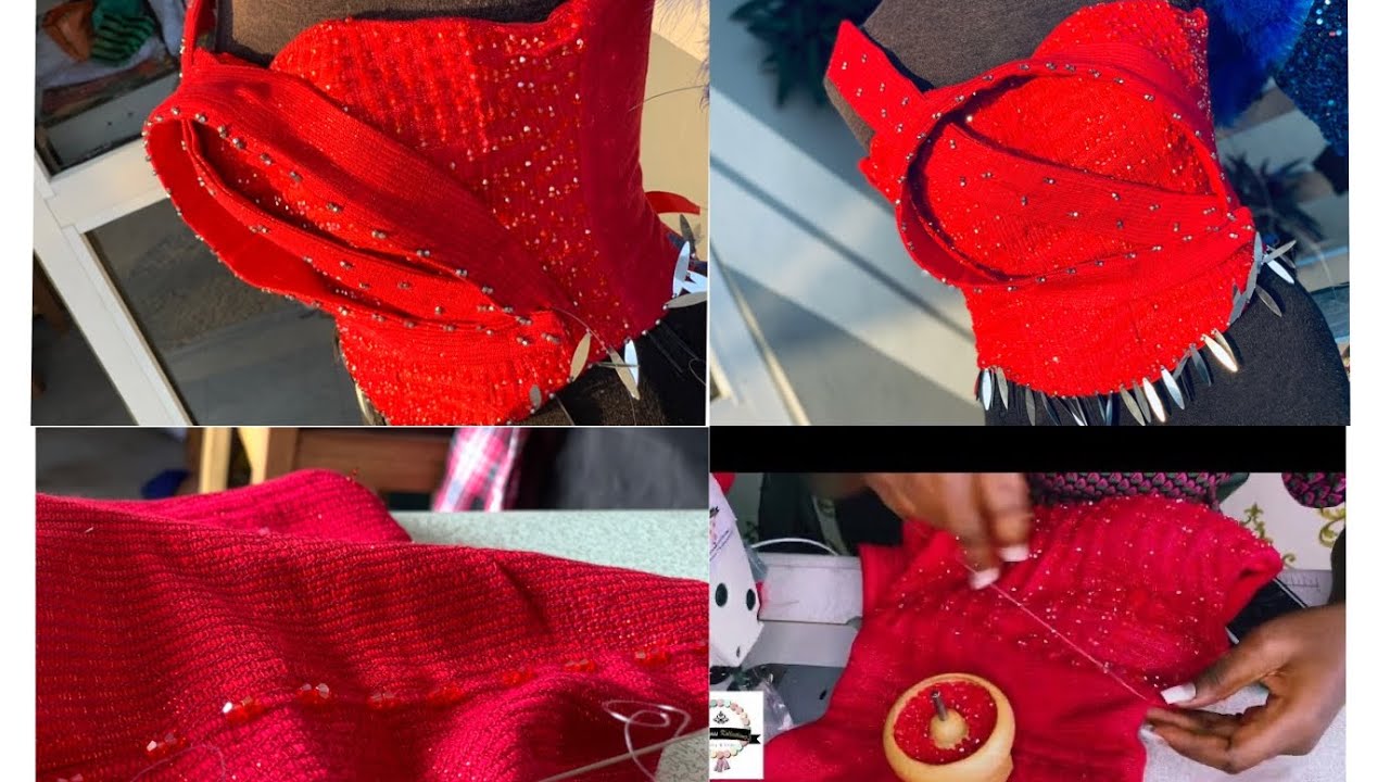 How to bead a corset kente from scratch. - YouTube