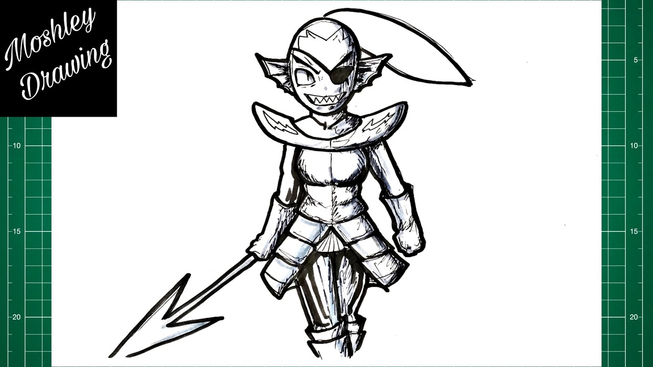 How to Draw Undyne - Undertale - YouTube
