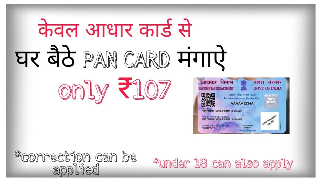 How to apply for physical PAN card online, without any paperwork. ANY ...