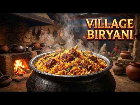 Village Style Mutton Biryani Cooking 🍛 | Traditional Dum Biryani in Rural | Villages (Full Process)